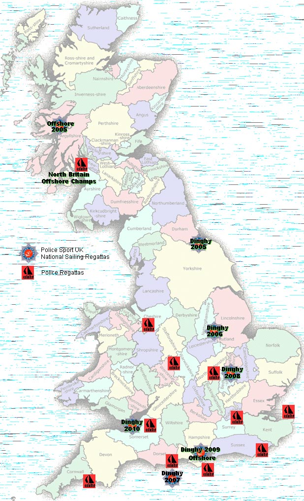 Regattas - with UK map
